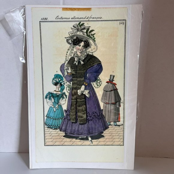 G. B. Whittaker | Art | Gregorian Period Woman In Dress Print With ...